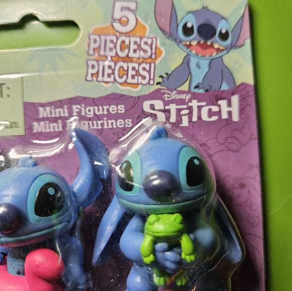 Disney | Other | New Disney Stitch Mini Figures 5 Pack Green Frog Micro ...